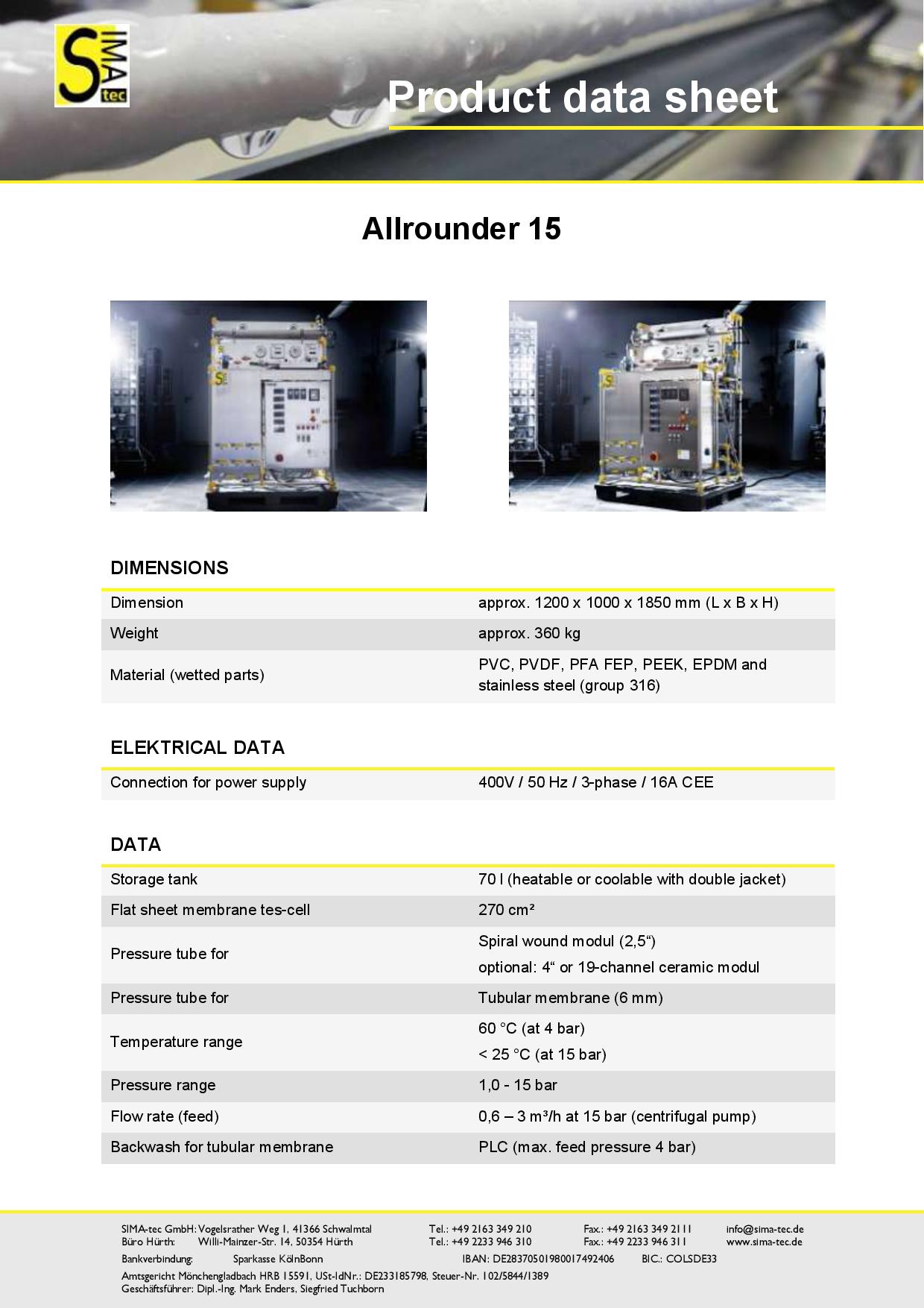 Data_Sheet_Allrounder - SIMA-tec GmbH - SIMA-tec GmbH